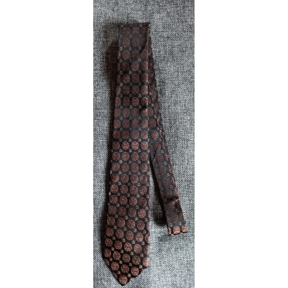 Unbranded | Accessories | Dress Tie 7s 80s 90s Y2k Mens Brown Black 54 ...